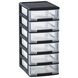 Allibert Babel ladenblok zwart 6 boxen 5 l/box | | GAMMA.be