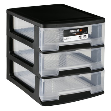 Allibert Babel ladenblok zwart 3 boxen 5 l/box | Kasten | GAMMA.be