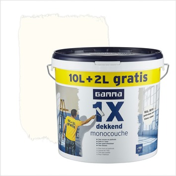 GAMMA muurverf mat 1x dekkend gebroken wit 10+2 L | | GAMMA.be