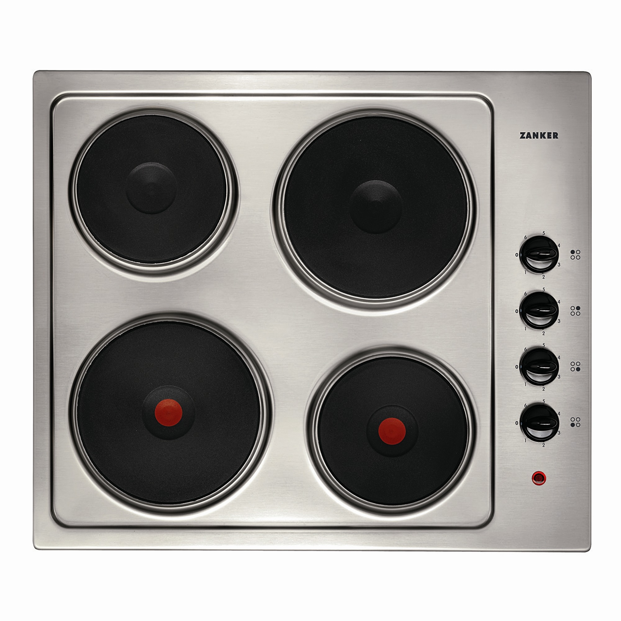 Zanker elektrische kookplaat KRH42EX 60 cm inox | Kookplaten ...