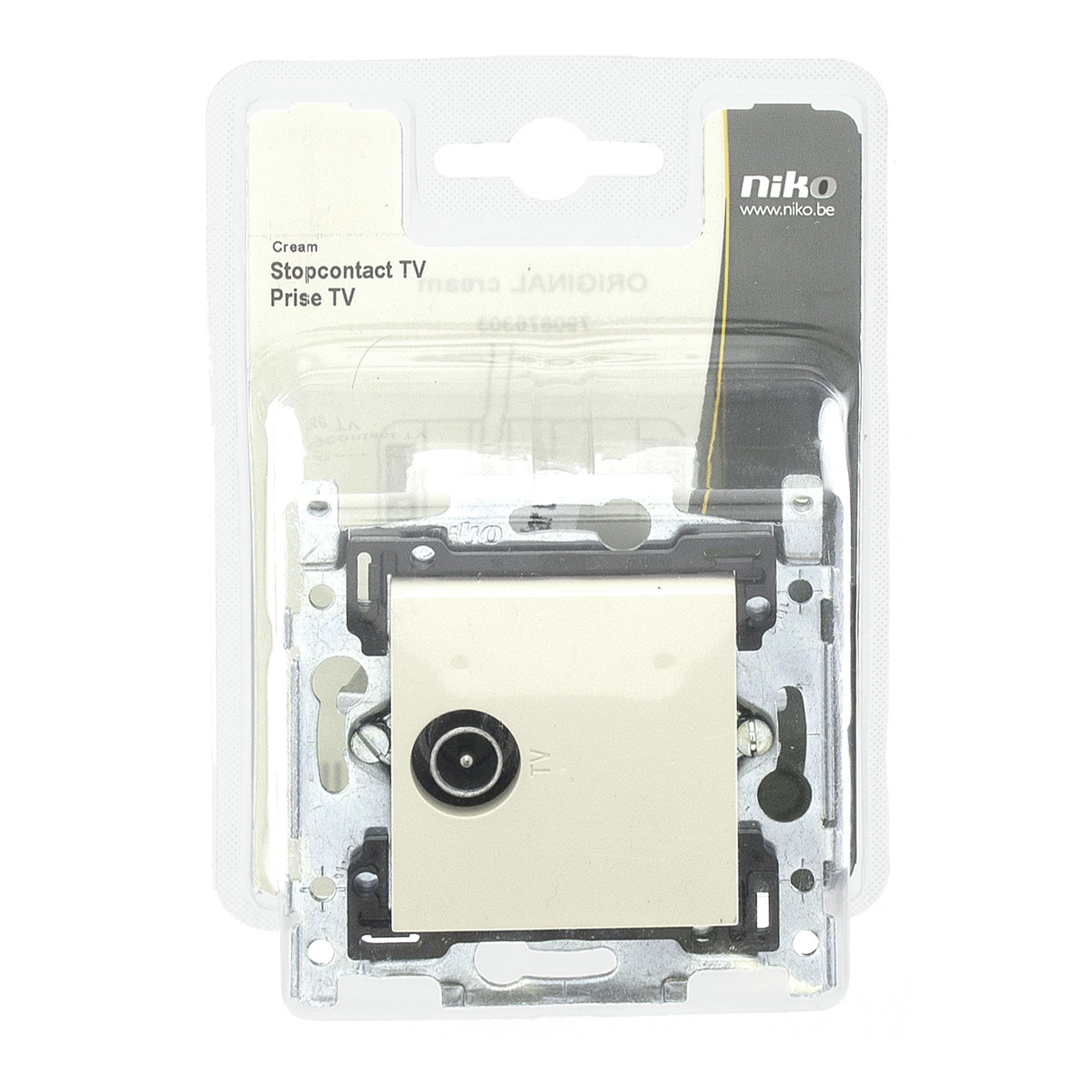Prise coaxiale TV Niko crème | Prises de courant | Matériel électrique ...