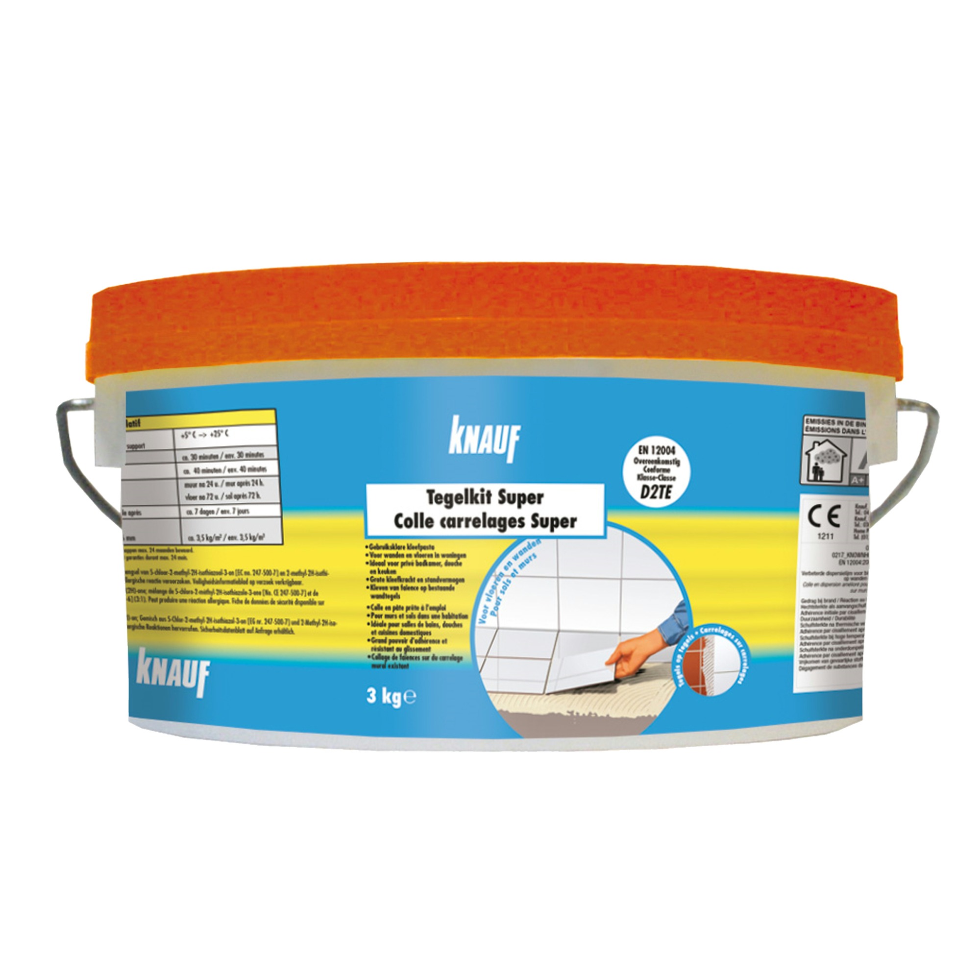 Colle pour carrelage Super Knauf 3 kg blanc | Colle carrelage & mortier ...