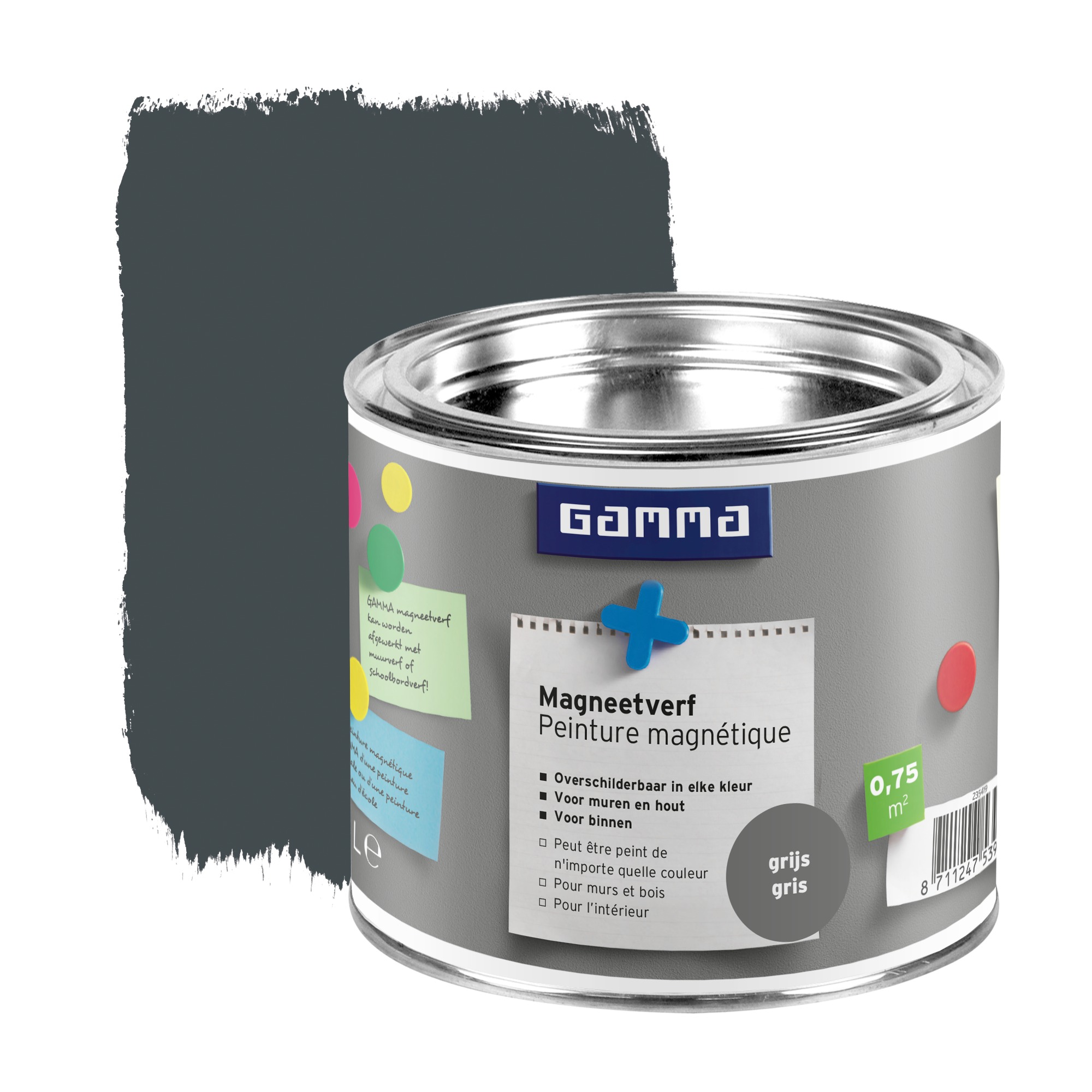 GAMMA magneetverf mat donkergrijs 500 ml | Speciaalverf | Verf & behang | GAMMA.be