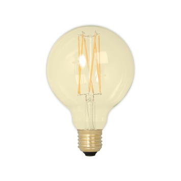 Calex LED filament globe 9,5 cm E27 4W 320 Lm dimbaar goud | GAMMA.be