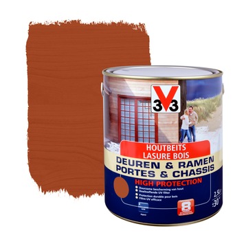V33 Ramen & Deuren High Protection beits zijdeglans mahonie 2,5 L | GAMMA.be