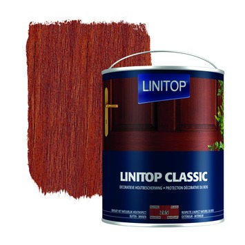 Linitop Classic houtbescherming zijdeglans mahonie 2,5 L | Beits | GAMMA.be