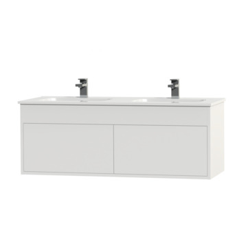 Tiger badkamermeubel Helsinki 120cm sneeuwwit met keramisch wastafel ...