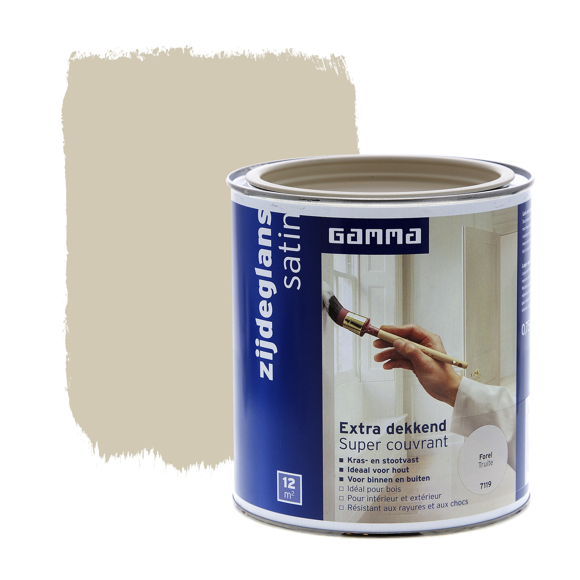 GAMMA lak extra dekkend zijdeglans forel 750 ml | Lak | Verf & behang ...