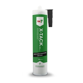 Tec7 X-Tack montage- en afdichtingskit zwart 290 ml | lijmen | GAMMA.be
