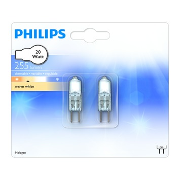 Philips halogeen steeklamp G4 255 lumen 20W | GAMMA.be