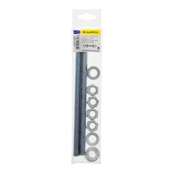 GAMMA draadeind m12 x 200mm met moeren verzinkt 2 stuks | Bouten ...