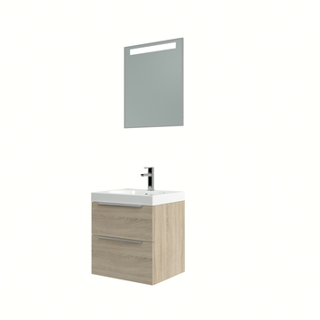 Ensemble meuble de salle de bain Muza Bruynzeel 50cm chêne gris avec ...