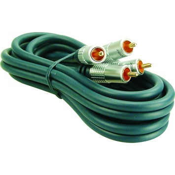 Elro audiokabel gold tulp zwart - lengte 1,5 m | GAMMA.be