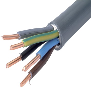 Profile XVB-Cca kabel grijs 5G2,5 mm² per meter | Installatiekabels ...