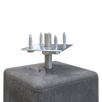 Socle béton avec plaque 15x18x50 cm anthracite | accessoires-pour ...