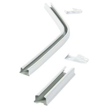 Coude 135° + raccord pour rail 'Plus' blanc | accessoires-rails-a ...
