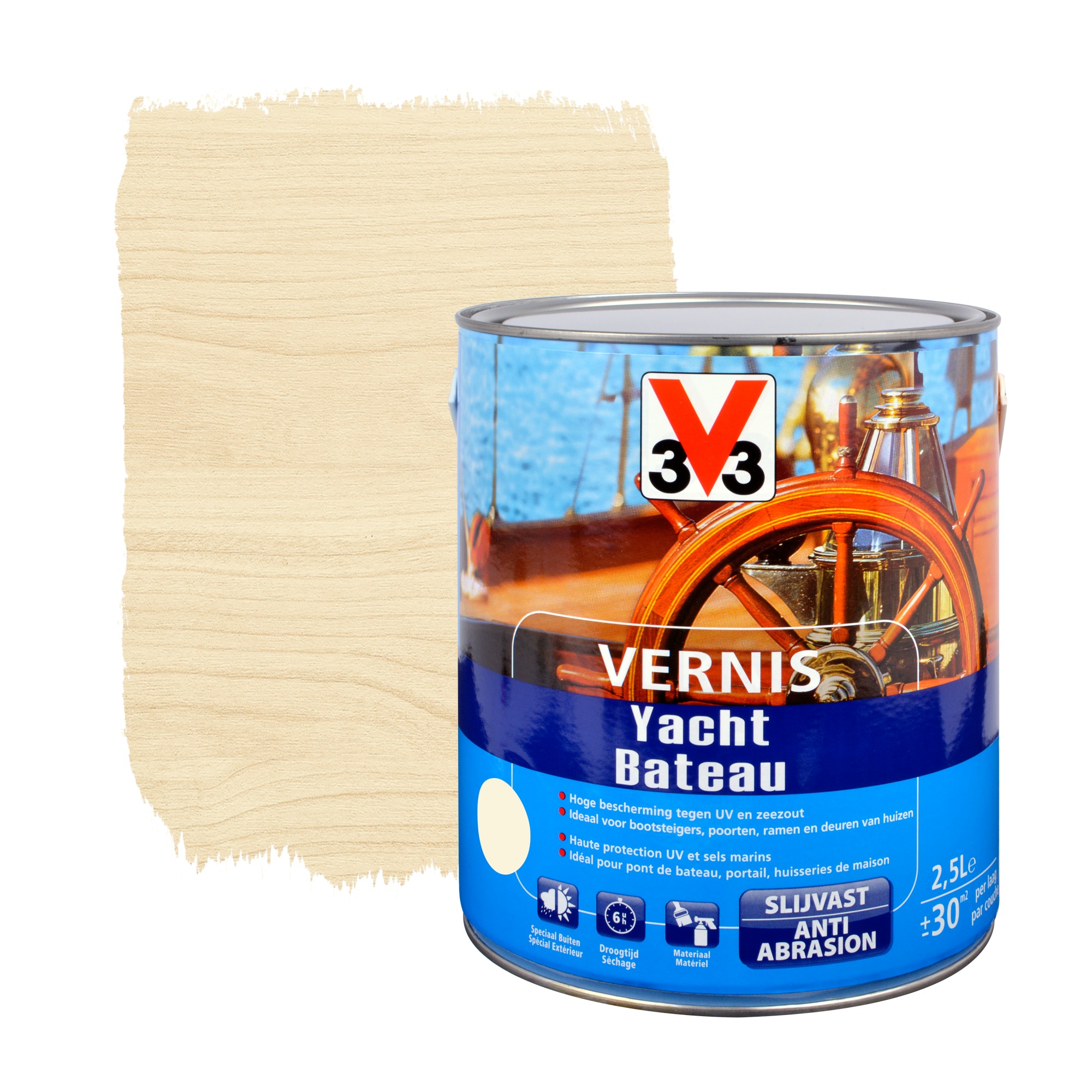 V33 jachtvernis hoogglans kleurloos 2,5 L | Beits, oliën & vernis ...