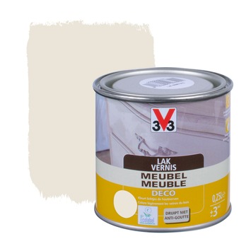 V33 meubelvernis deco zijdeglans wit 250 ml | beits-olien-vernis | GAMMA.be