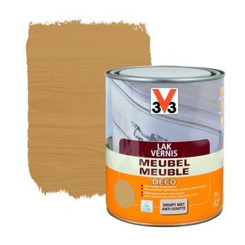 V33 meubelvernis deco zijdeglans midden eik 1 L | beits-olien-vernis | GAMMA.be