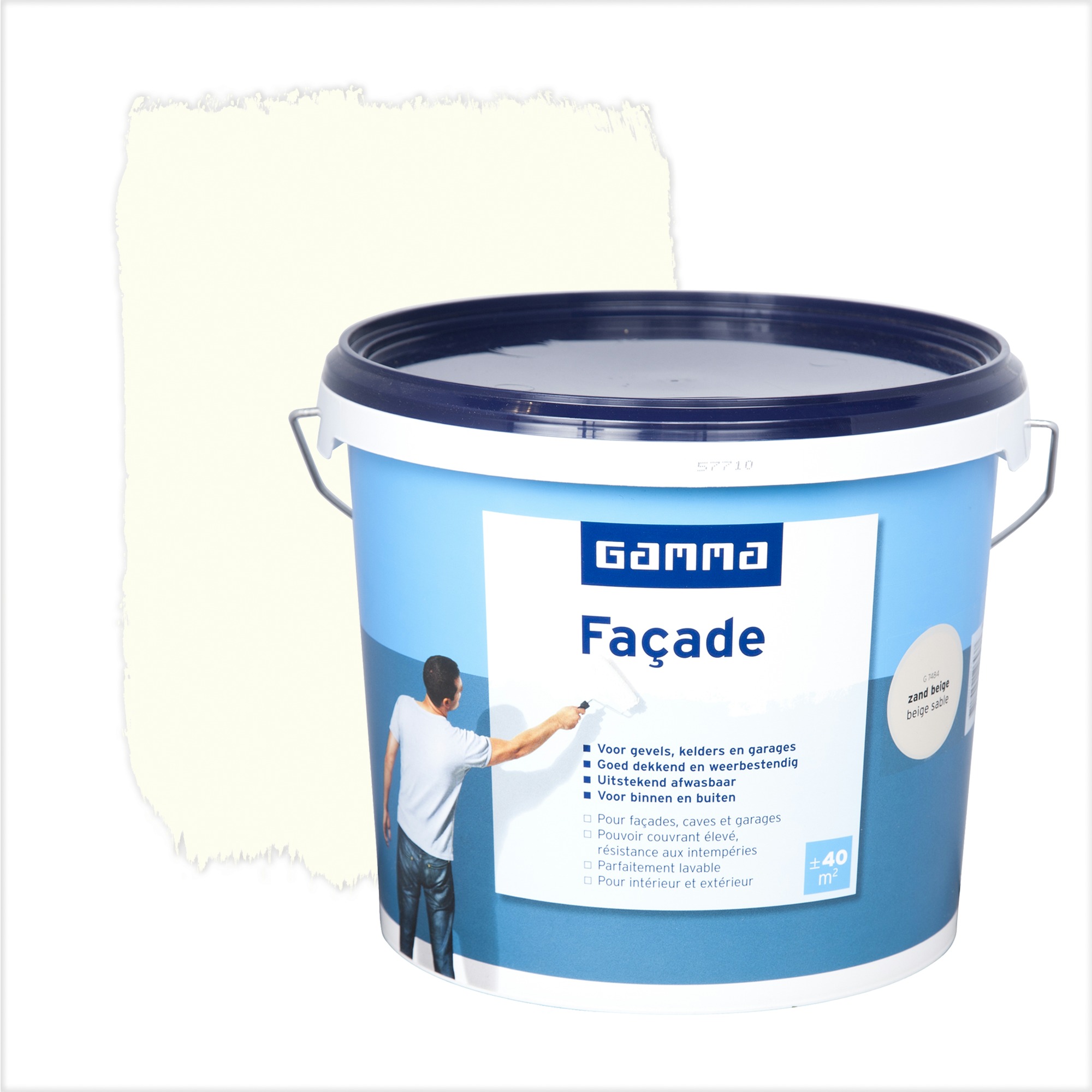 GAMMA façadeverf mat zandbeige 5 L | Muurverf & plafondverf | Verf ...