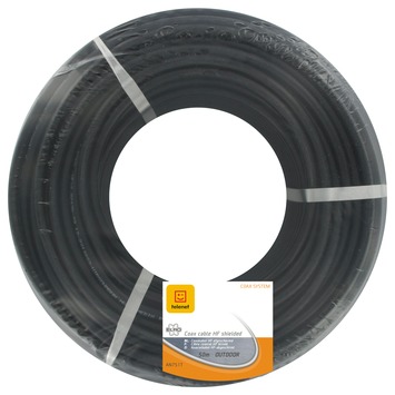 Câble coax Elro Telenet extérieur noir - long. 50 m | GAMMA.be