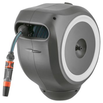 Gardena muurhaspel roll-up automatic slang 20 m grijs | GAMMA.be