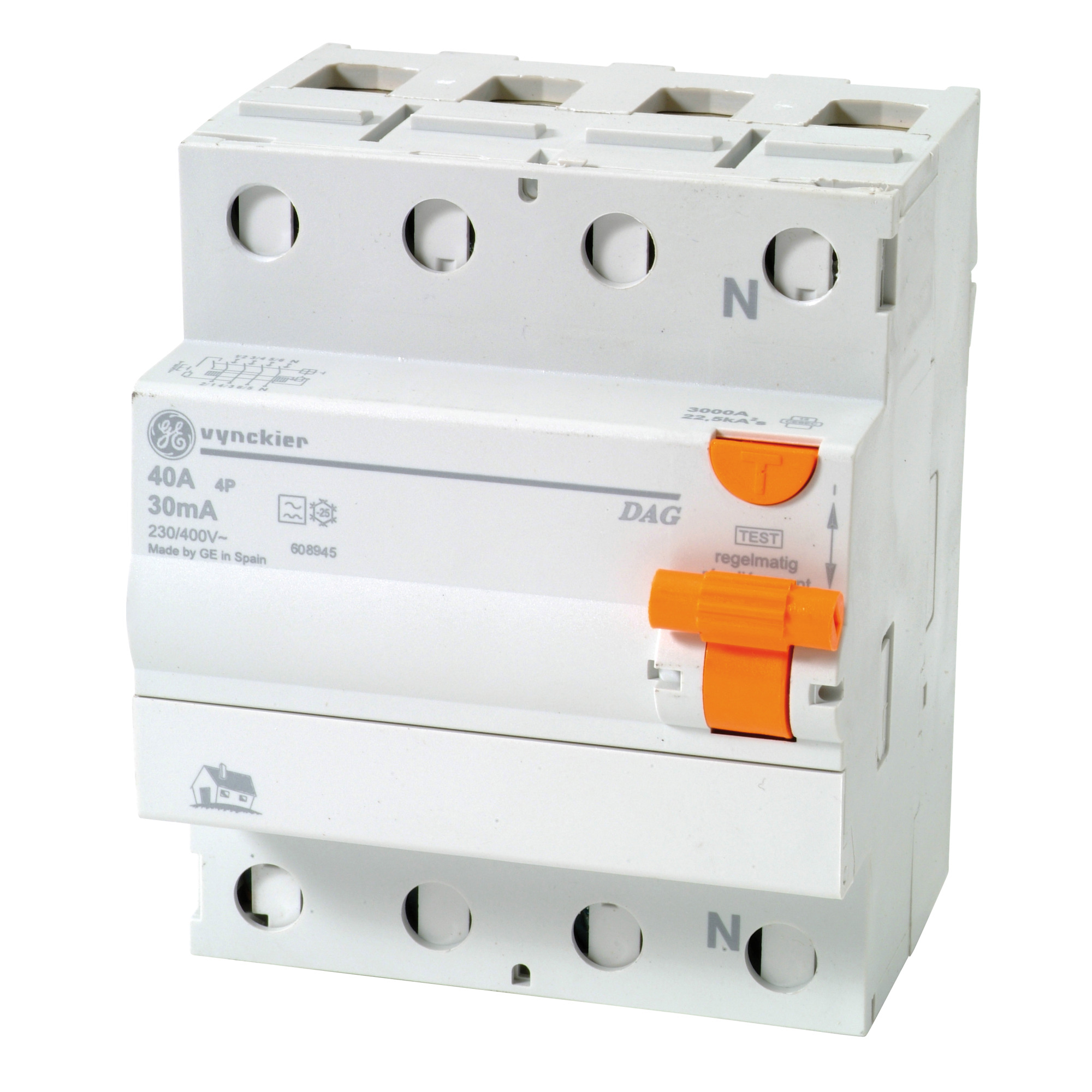 Vynckier Diff-O-Jump differentieelschakelaar 4-polig 40 A 30mA ...