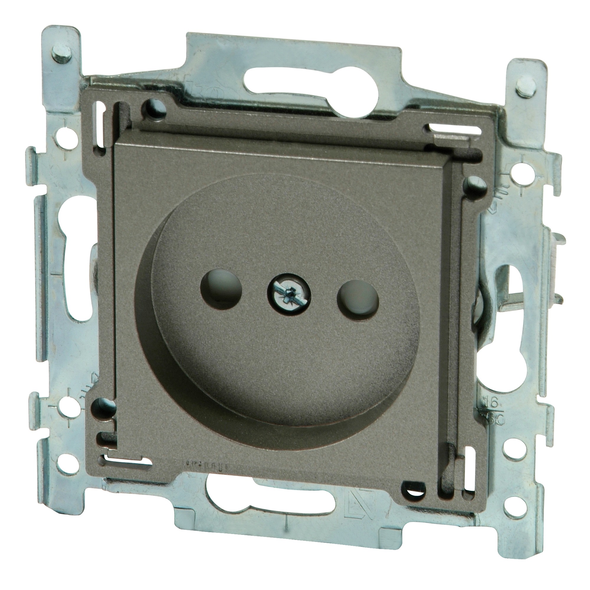 Niko stopcontact 2-polig zonder aarding 21 mm brons | Stopcontacten ...