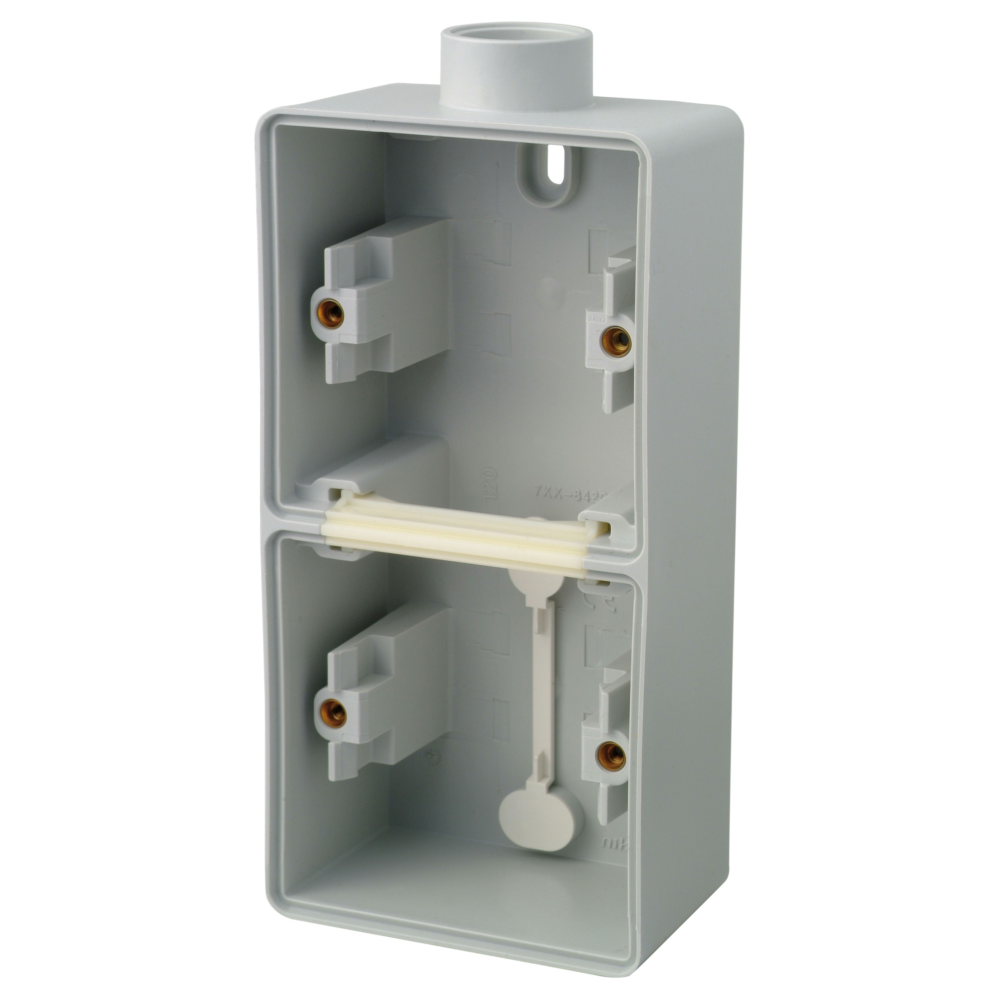 Niko Hydro opbouwdoos 2-voudig verticaal met 1 ingang spuitwaterdicht ...