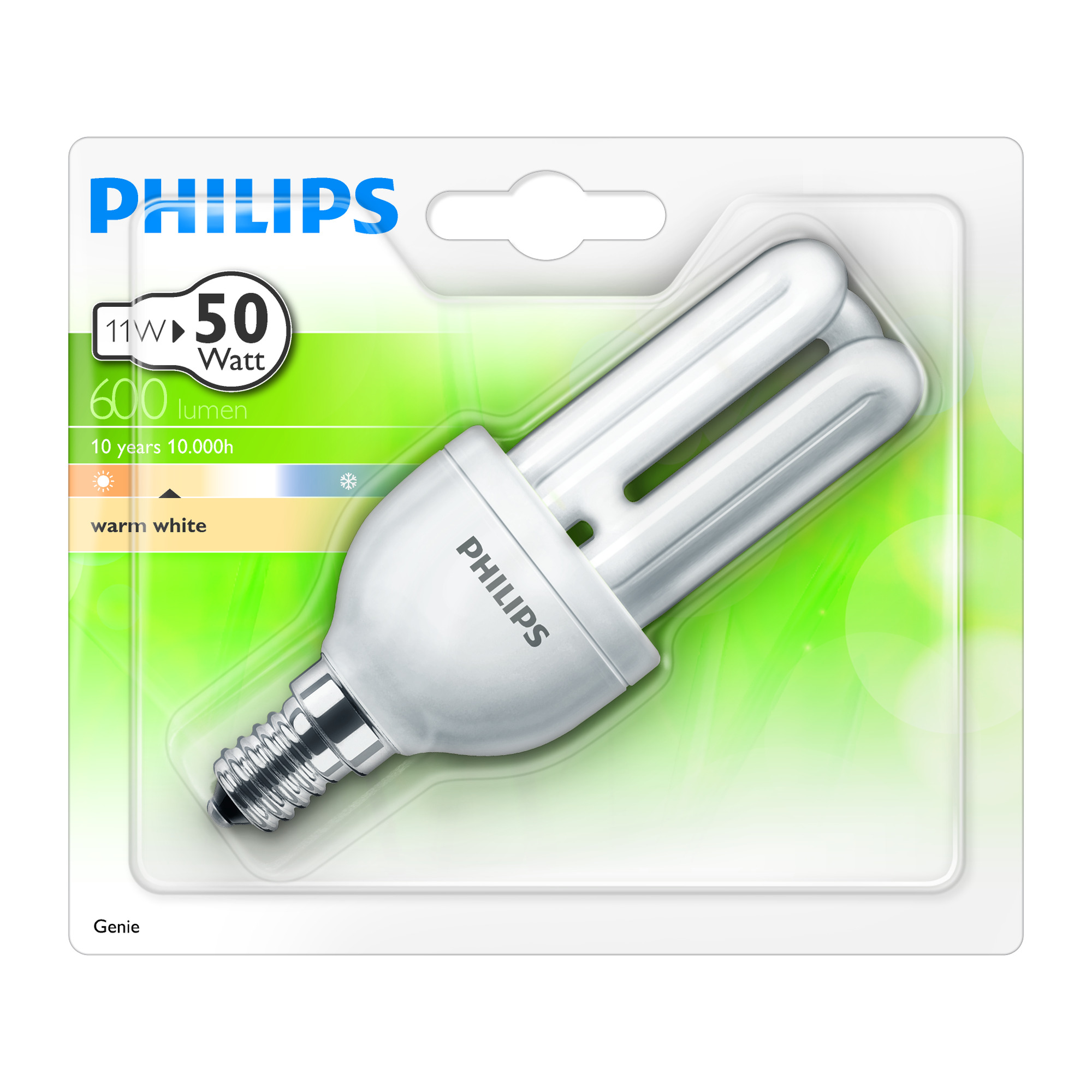 Philips Genie spaar sticklamp E14 600 lumen 11W = 50W | Alle lampen ...