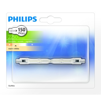 Philips ecohalogeen staaflamp R7S 118 mm 2250 lumen 120W = 150W dimbaar ...