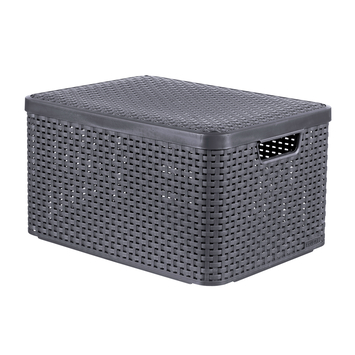 Curver opbergmand rattan 30 liter met deksel | Opbergboxen ...