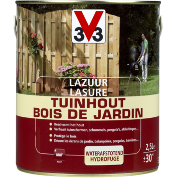 V33 lazuur tuinhout mat schorsbruin 2,5 L | beits | GAMMA.be