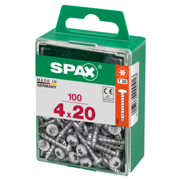 Spax schroef bolkop wirox 4x20 mm 100 stuks | schroeven | GAMMA.be