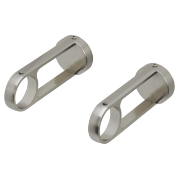 Support mural ovale tringle 28 mm inox brossé | accessoires-de-stores ...