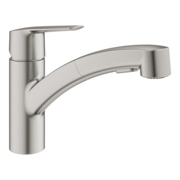 Grohe keukenkraan Start dual spray QuickFix supersteel (RVS look ...