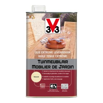 V33 tuinmeubelolie extreme levensduur mat naturel 1 L | beits | GAMMA.be