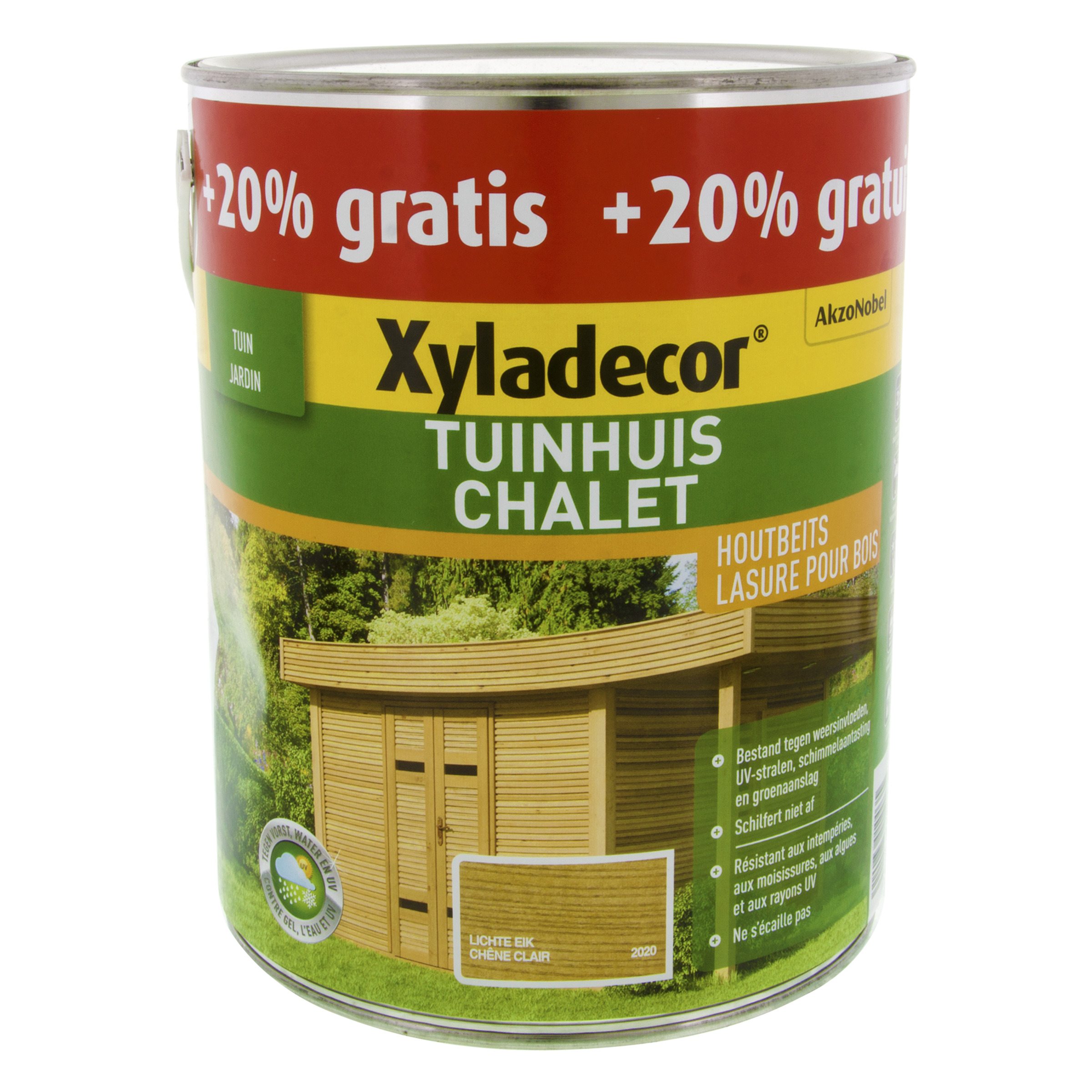 Xyladecor tuinhuisbeits lichte eik 2,5+0,5 L | Beits, oliën & vernis | Verf & behang | GAMMA.be