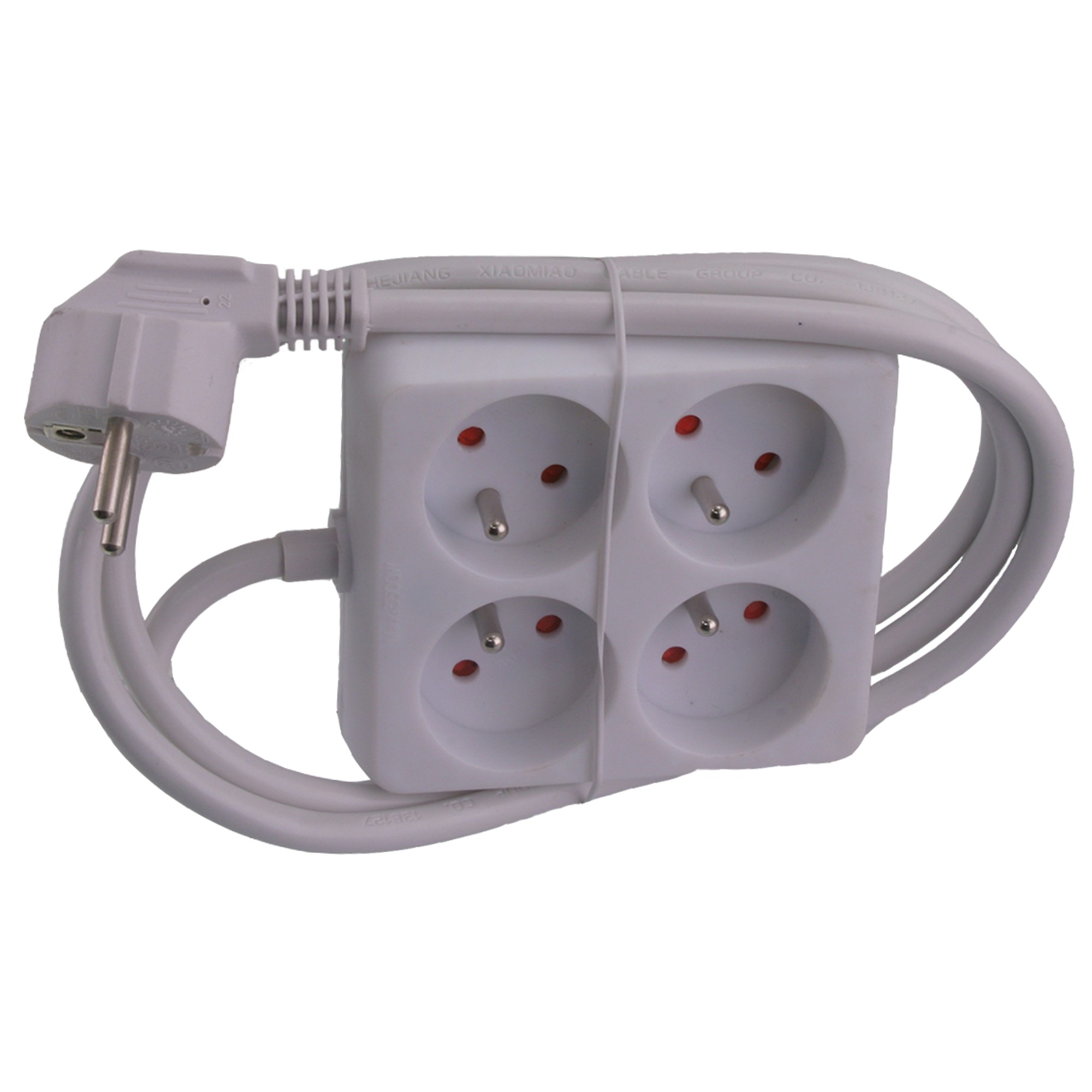 Exin stekkerdoos 4-voudig wit 1,5 m | Stekkerdozen | Verlengkabels ...