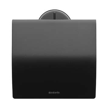 Brabantia wc rolhouder met klep inox zwart | | GAMMA.be
