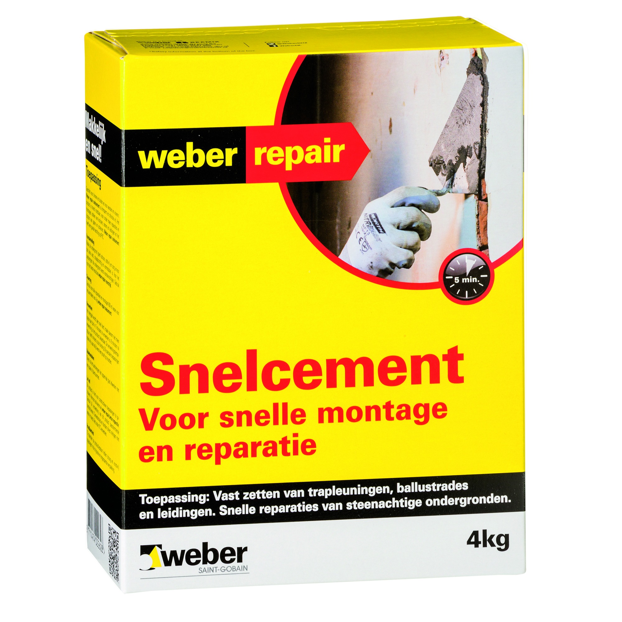Ciment Weber à prise rapide, 4 kg | Ciment | Matériaux, agrégats ...