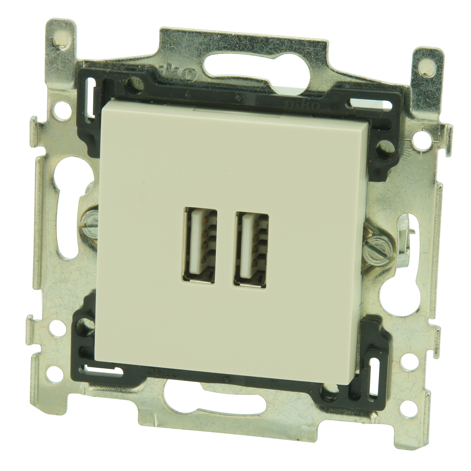 Prise 2x USB Niko crème | Prises de courant | Matériel électrique ...